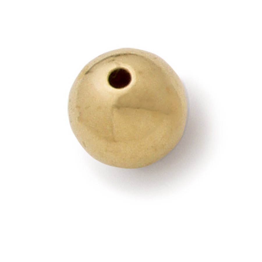 Solid Brass Bead 1 / 4" Pol Brass